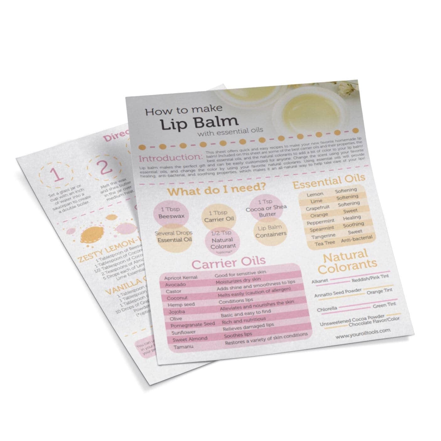 Make Lip Balm with Essential Oils Chart – Your Oil Tools