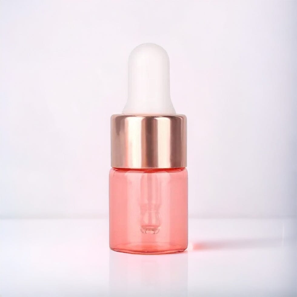 2 ml Pink Glass Vials w/ Rose Gold Dropper (Pack of 5) – Your Oil Tools