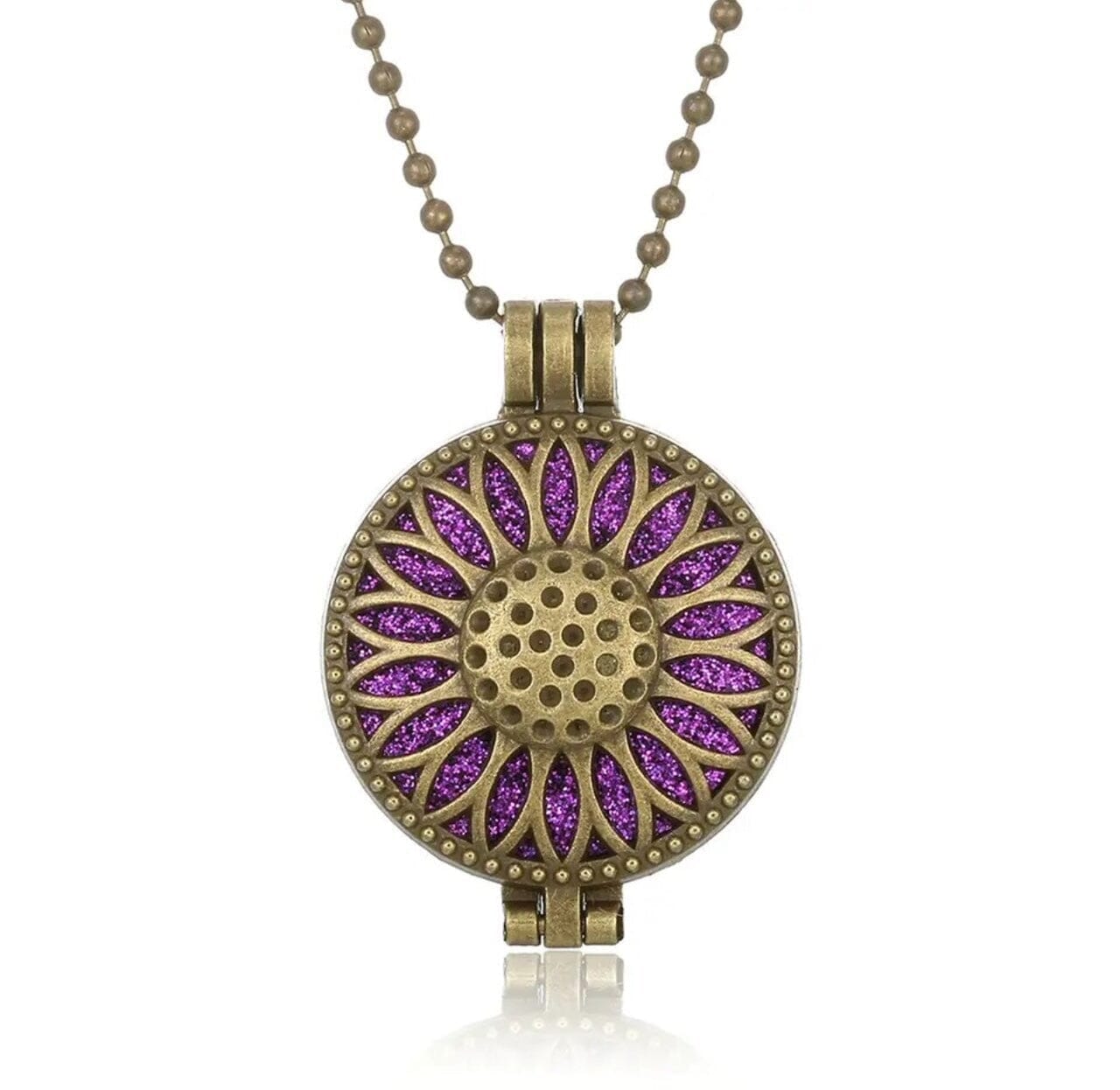 Antique Style Aromatherapy Locket Necklace (Flower) – Your Oil Tools