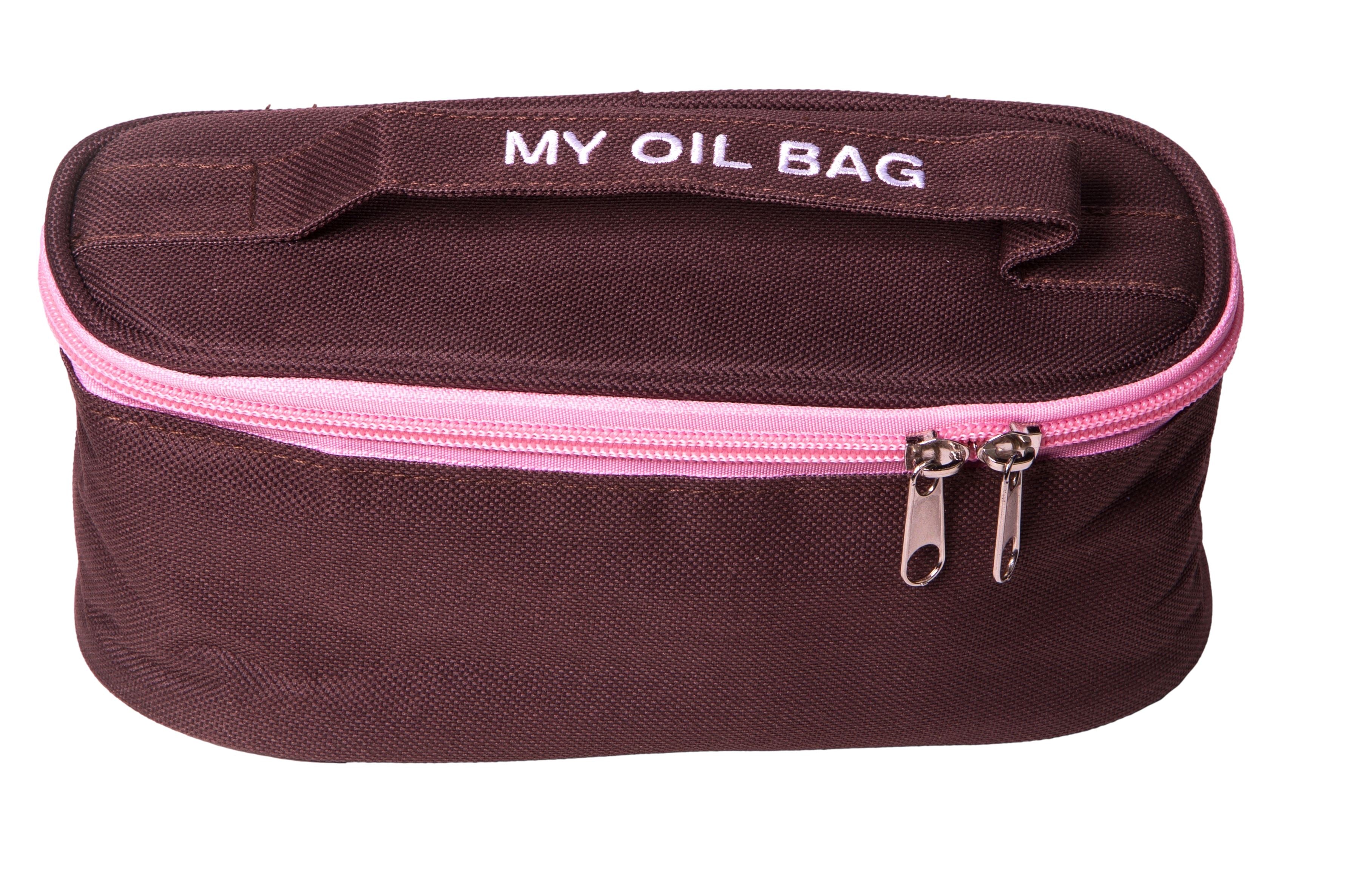 "My Oil Bag" Small Carrying Case Brown (Holds 12–24 Vials) – Your Oil Tools