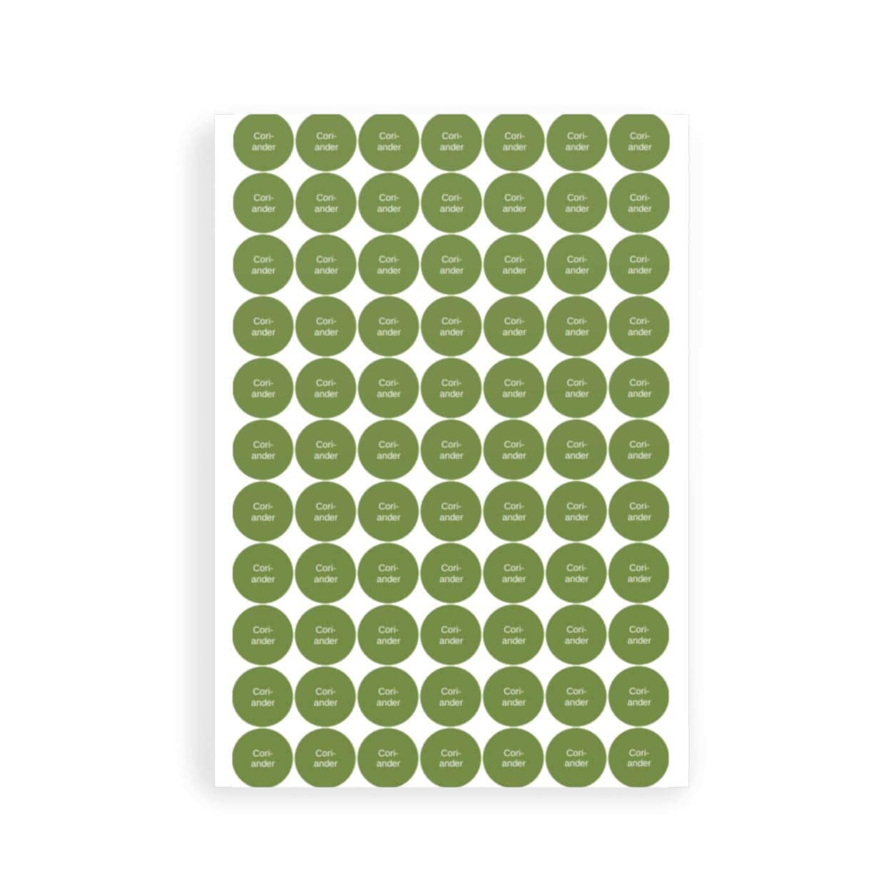 Lid Stickers (Coriander) – Your Oil Tools