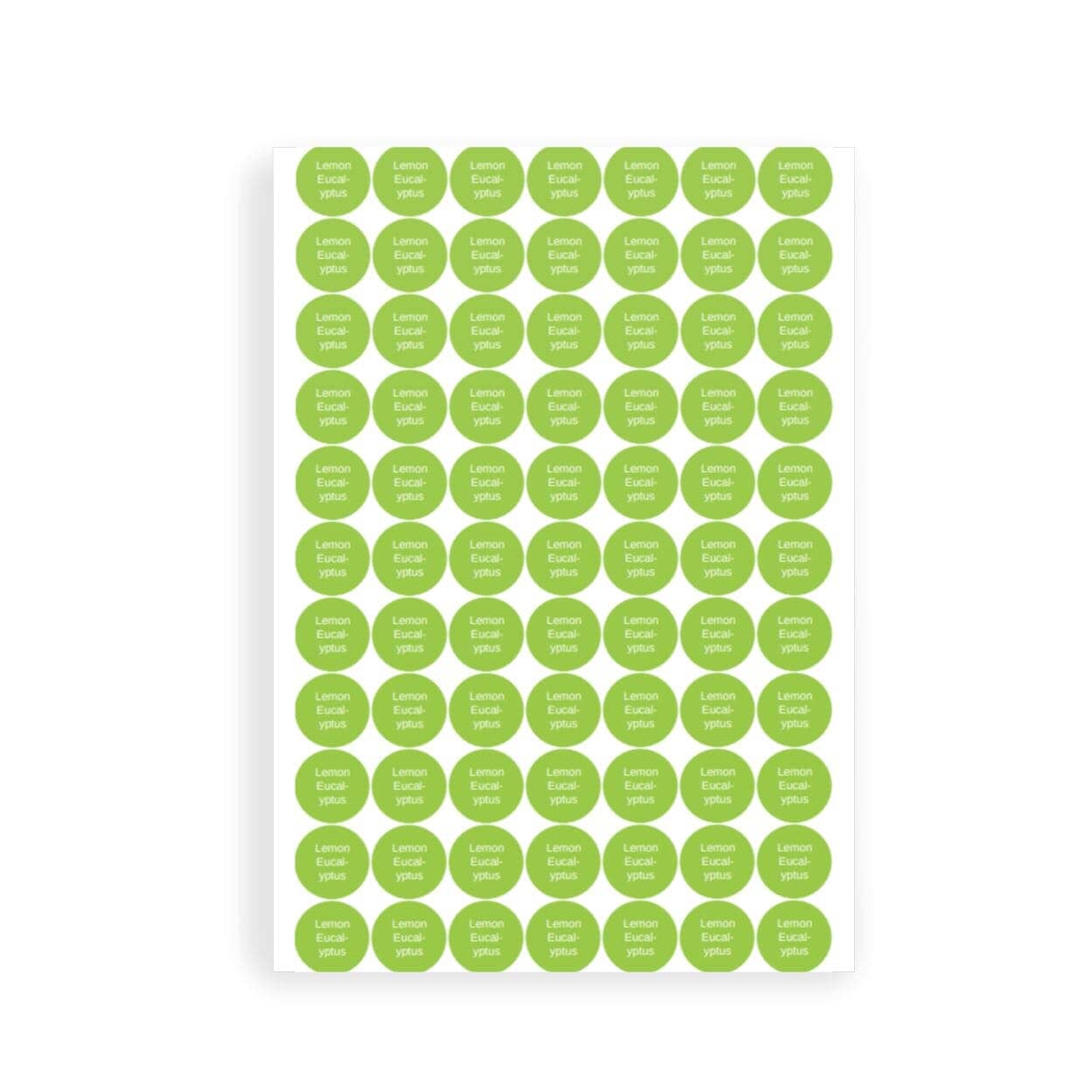 Lid Stickers (Lemon Eucalyptus) – Your Oil Tools