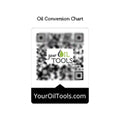 Oil Conversion Chart - QR Code Sticker Sheet – Your Oil Tools