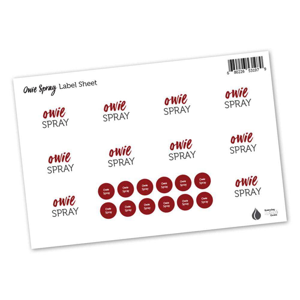 Owie Spray Labels & Lid Stickers – Your Oil Tools