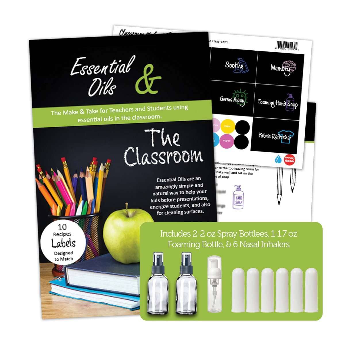 Classroom DIY Recipes & Label DIY Kit (Bottles Included) – Your Oil Tools